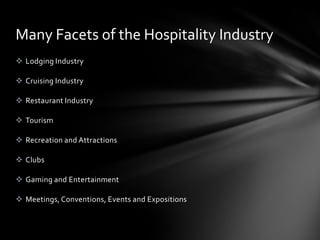 Brief History of the Hospitality Industry | PPTX | Hospitality Industry ...
