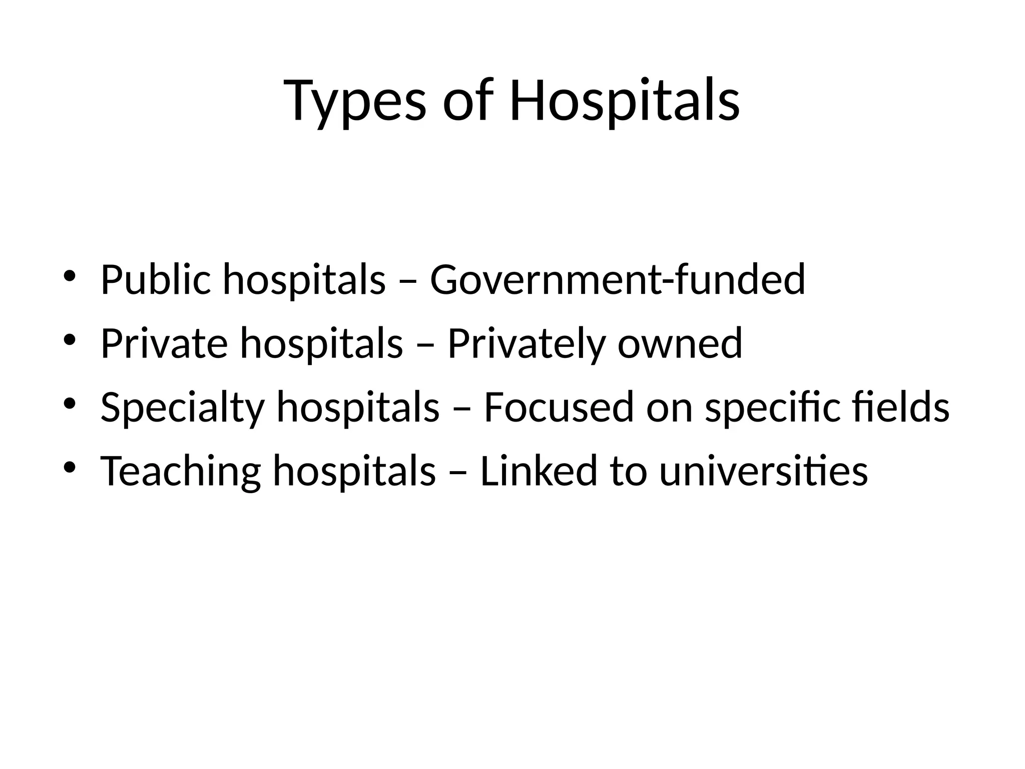 Introduction_to_Hospitals.pptx education purpose | PPTX