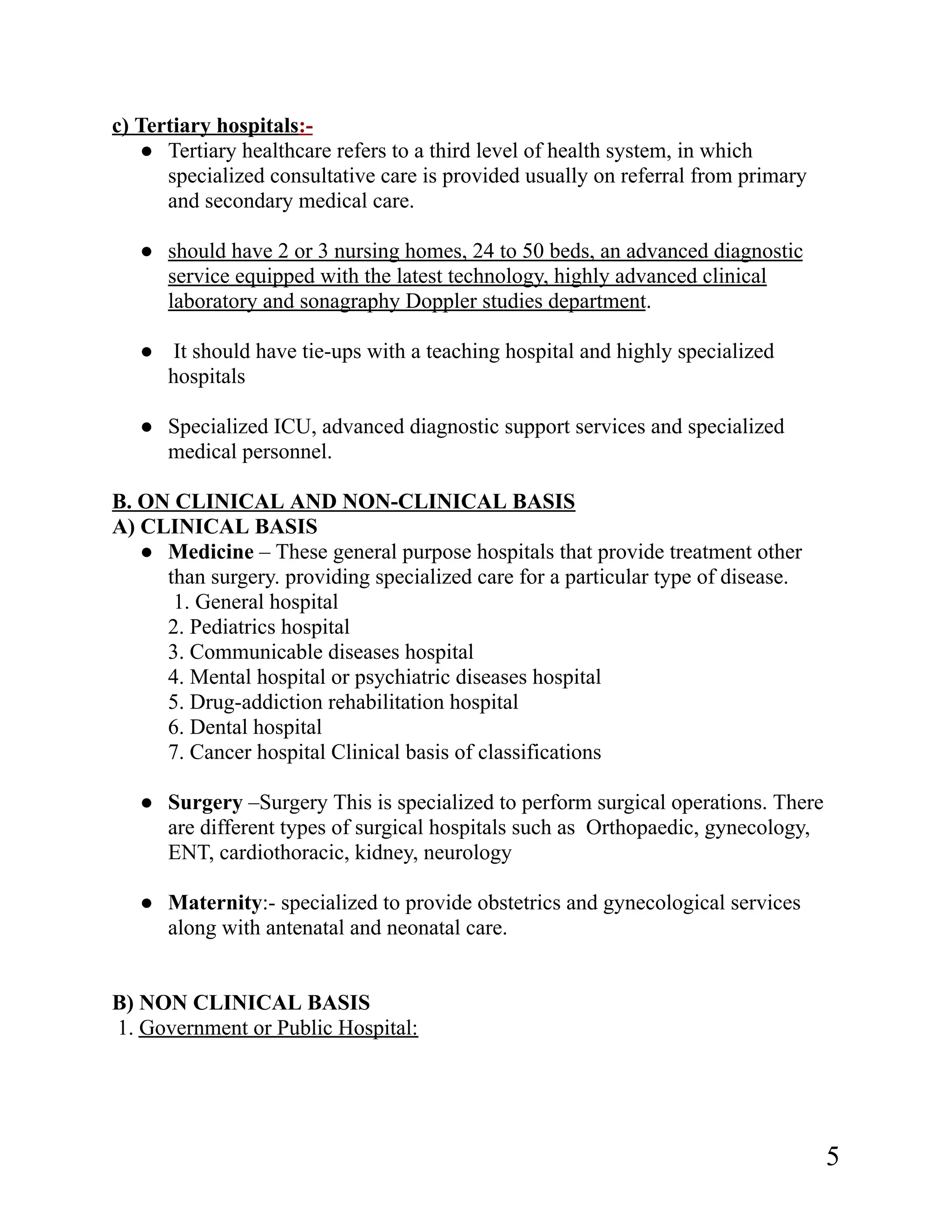 INTRODUCTION TO HOSPITALS & AND ITS ORGANIZATION | PDF