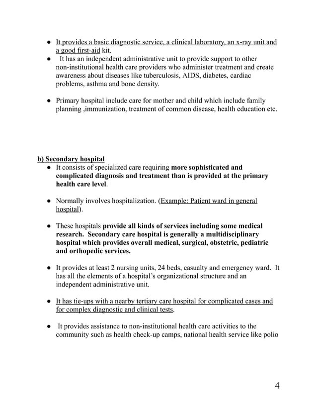INTRODUCTION TO HOSPITALS & AND ITS ORGANIZATION | PDF