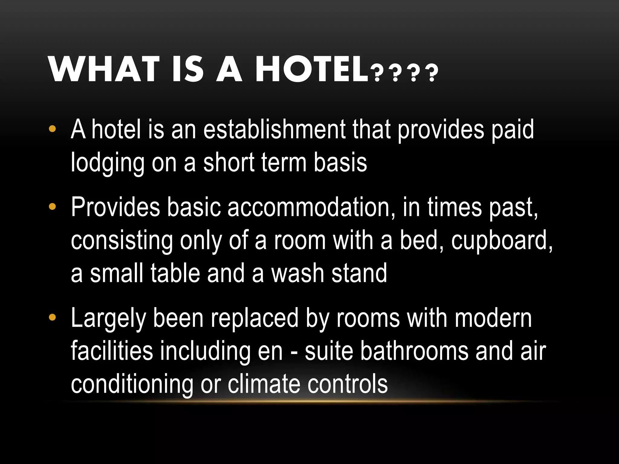 Introduction to hotel industry | PPTX