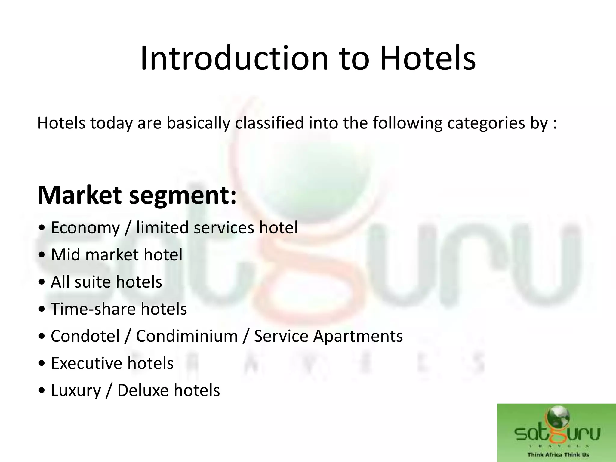 Introduction to Hotels by Gaurav Khanna | PPT