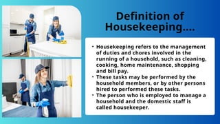 Introduction to Housekeeping Operations.pptx by: Analiza E. Manipis | PPTX