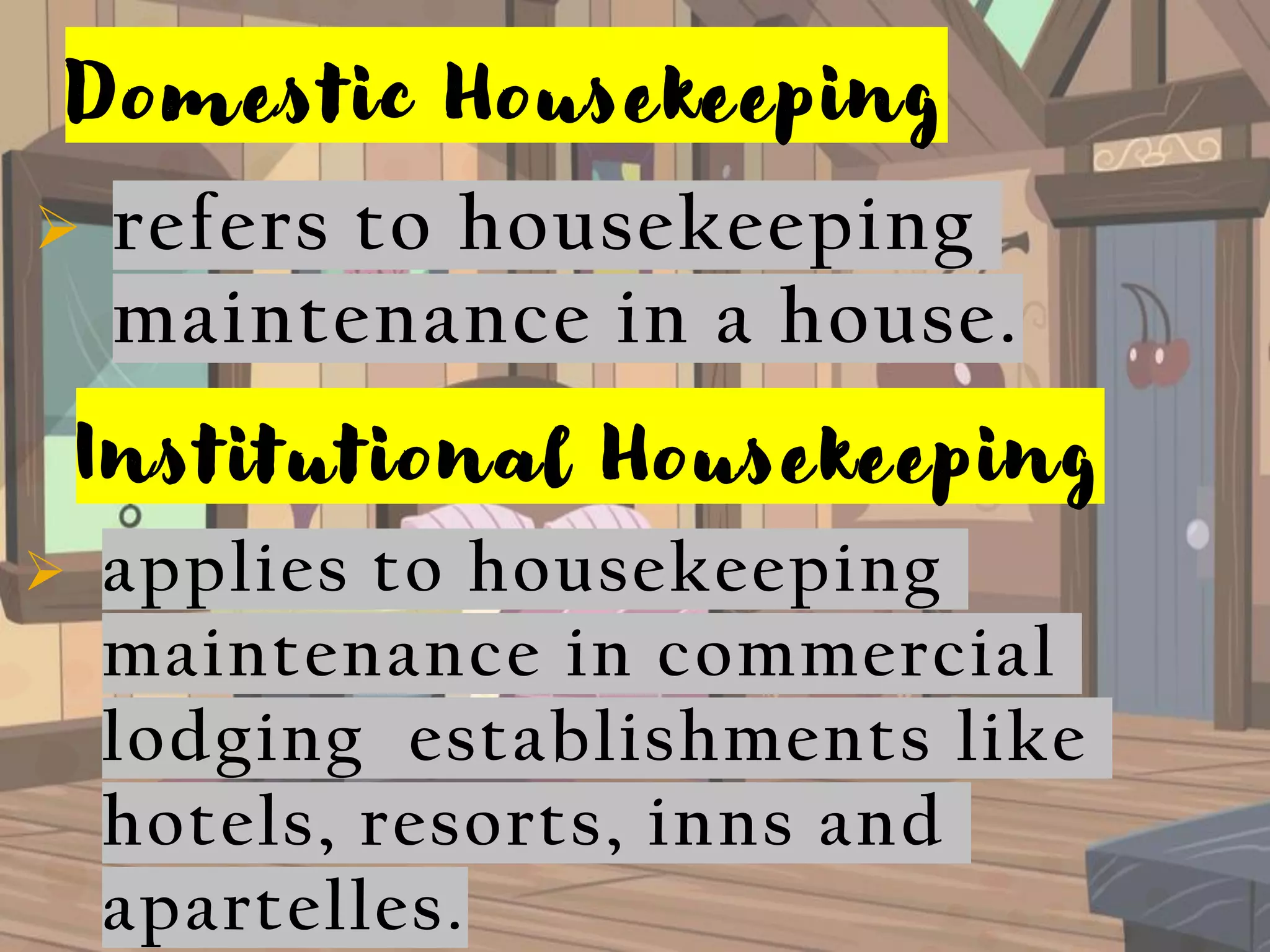 Introduction to housekeeping | PDF