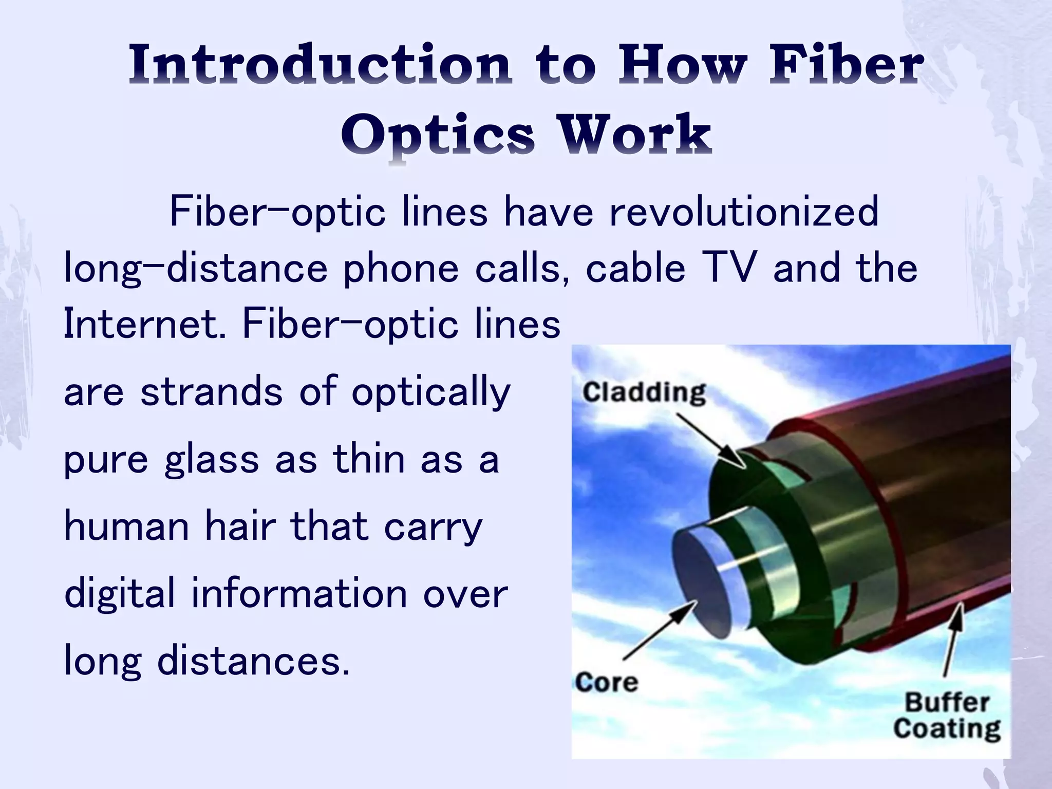 Introduction to how fiber optics work | PPT