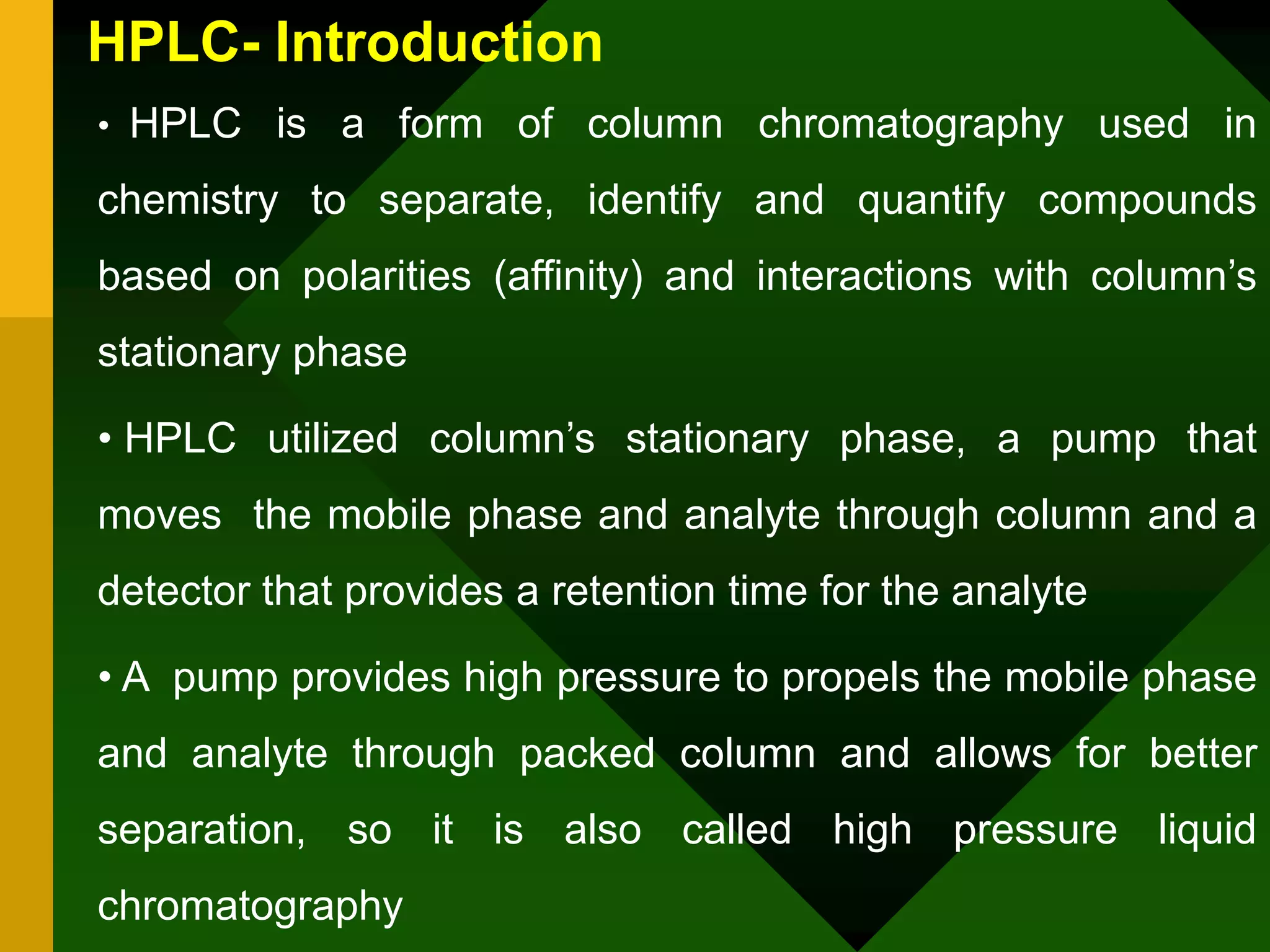 Introduction to hplc | PDF