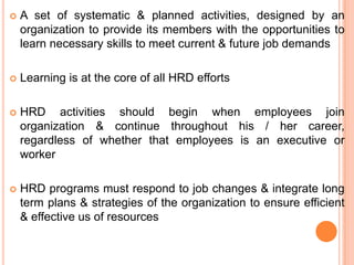 Introduction to hrd | PPTX