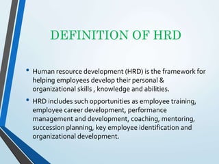 Introduction to HRD | PPTX