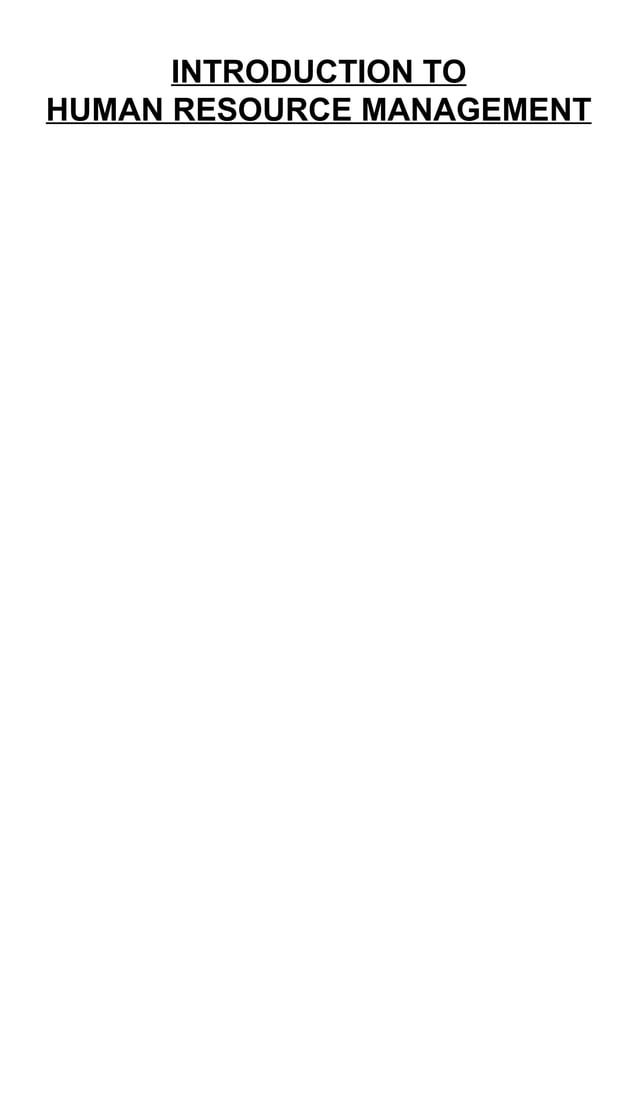 Introduction to hrm | PPT