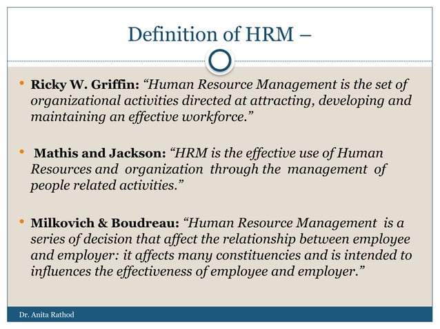 Introduction to Human Resource Management | PPTX