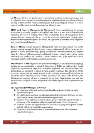 Introduction to HRM by Raja Rao Pagidipallli | PDF