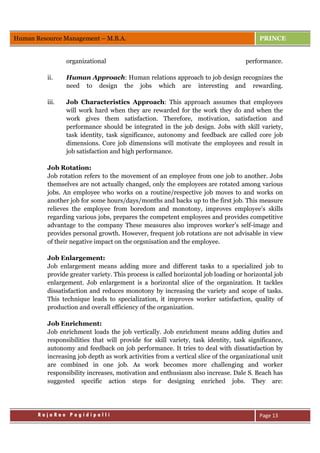 Introduction to HRM by Raja Rao Pagidipallli | PDF