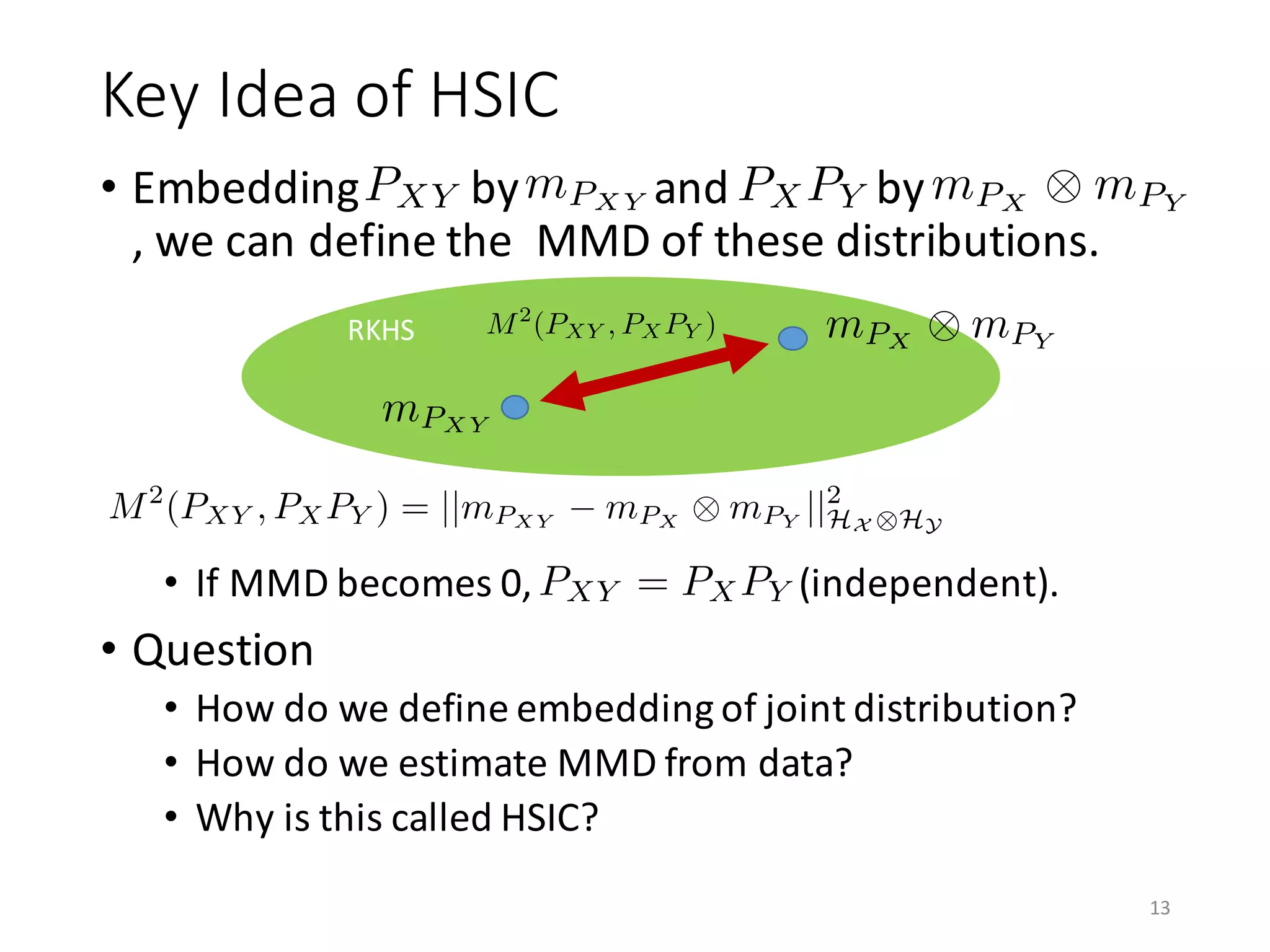 An Introduction to HSIC for Independence Testing | PDF