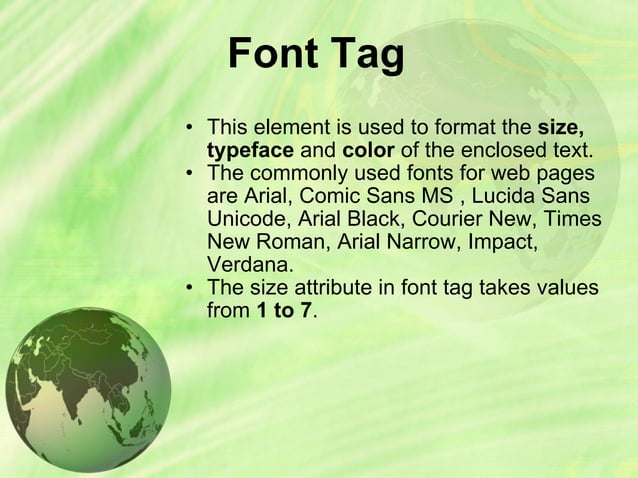 Introduction To Html Ppt
