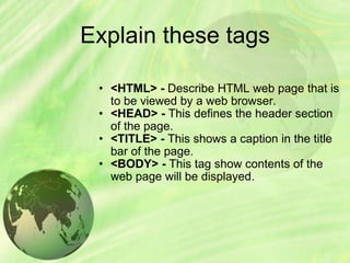 Introduction to html | PPT