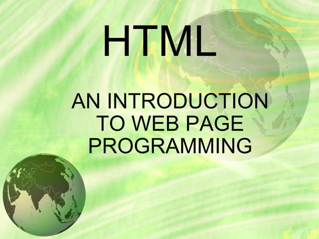 Introduction to html | PPT