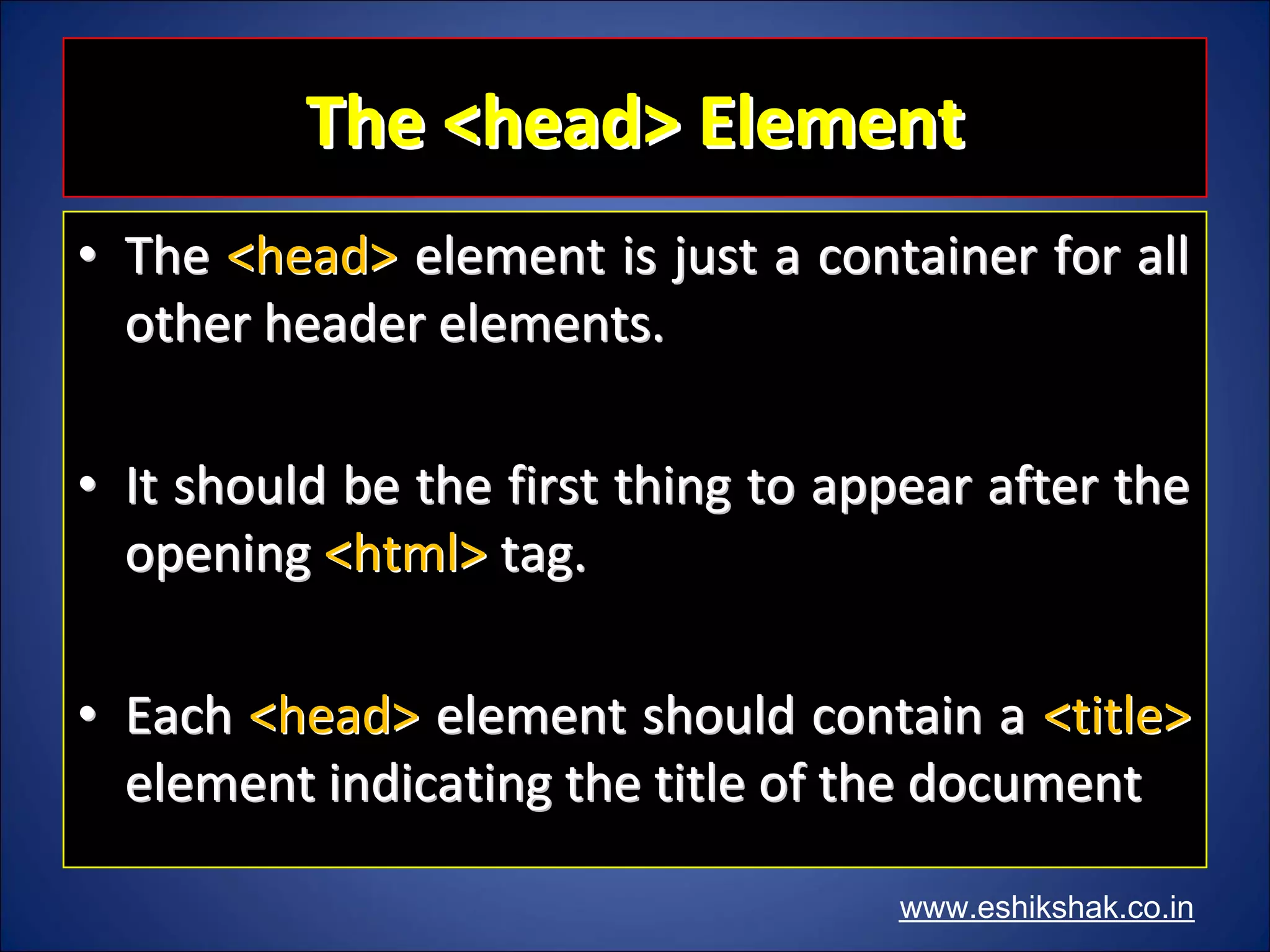 Introduction to html | PDF