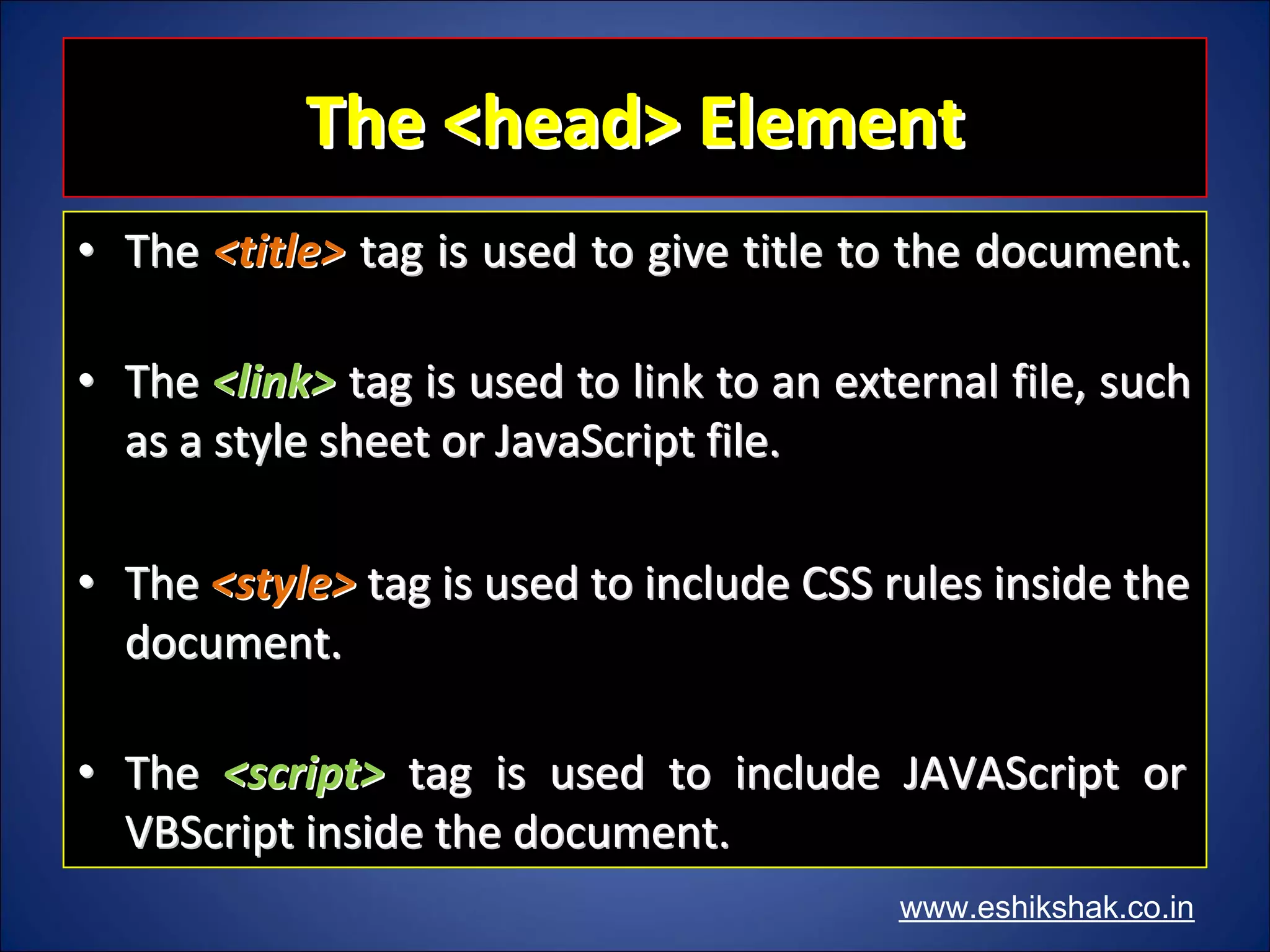 Introduction to html | PDF
