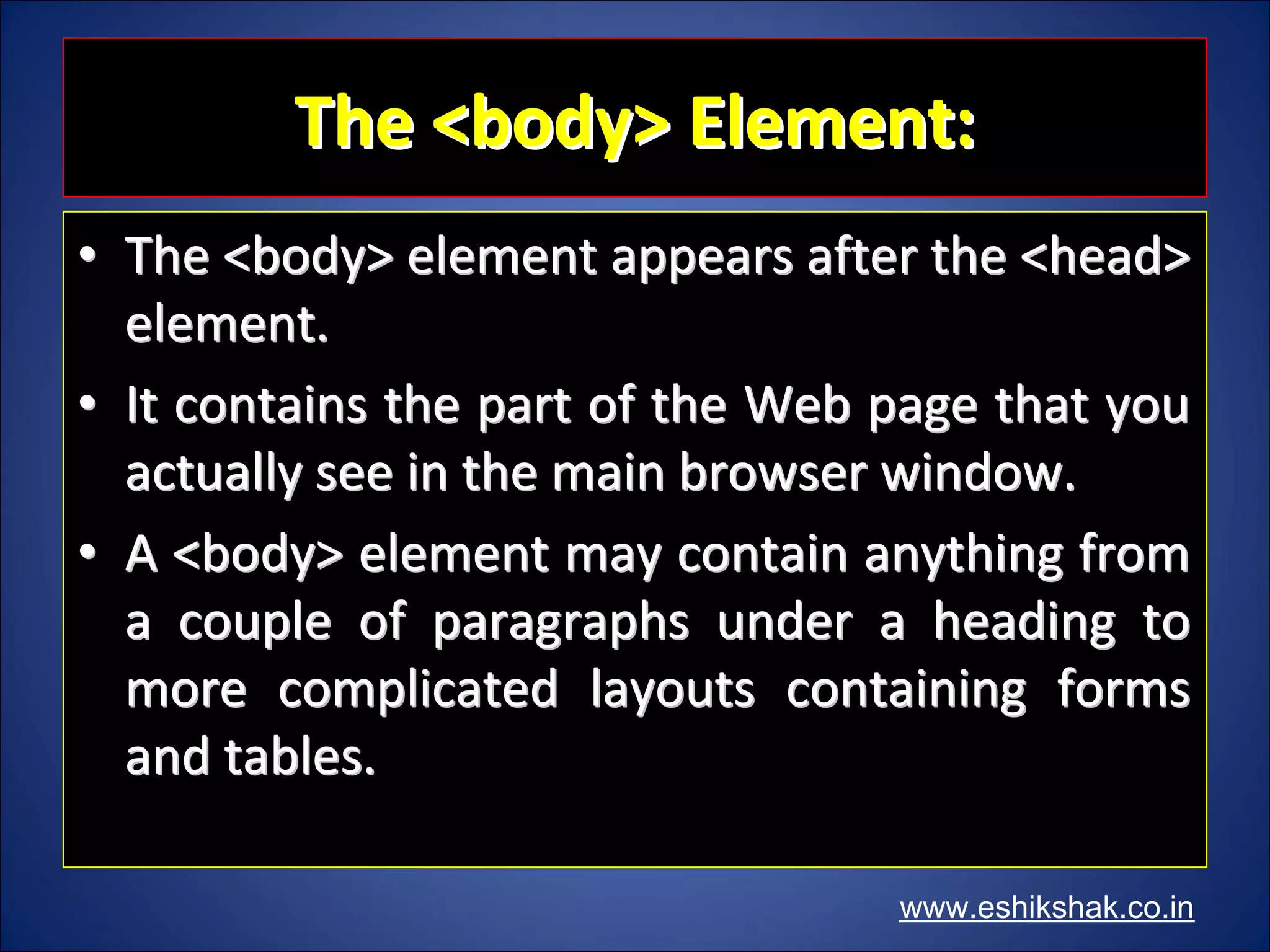 Introduction to html | PDF