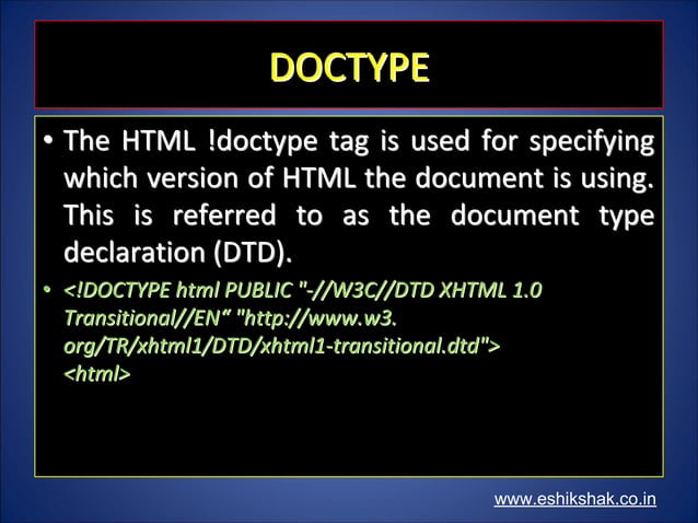 Introduction to html | PDF | Web Design and HTML | Internet