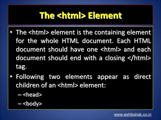 Introduction to html | PDF | Web Design and HTML | Internet
