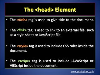 Introduction to html | PDF
