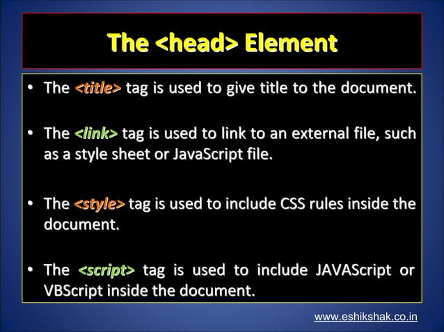 Introduction to html | PDF | Web Design and HTML | Internet