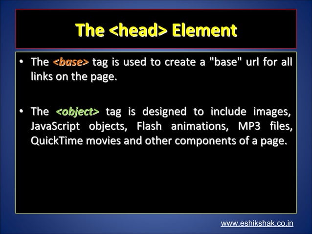 Introduction to html | PDF | Web Design and HTML | Internet
