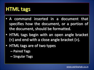 Introduction to html | PDF