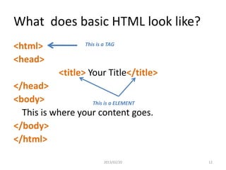 Introduction to HTML | PPTX
