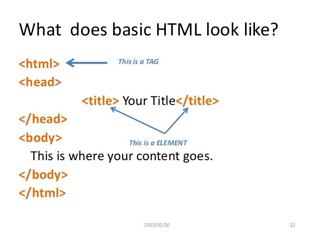 Introduction to HTML