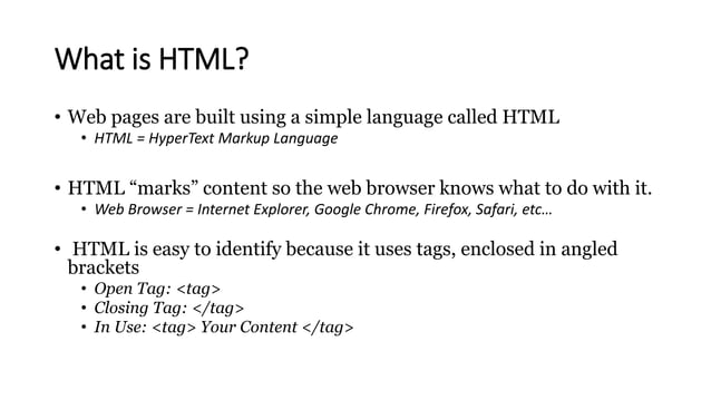 Introduction to HTML | PPT