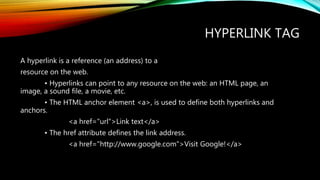 Introduction to html | PPTX | Web Design and HTML | Internet