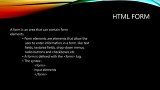 Introduction to html | PPTX