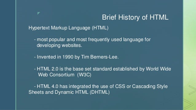Introduction to HTML
