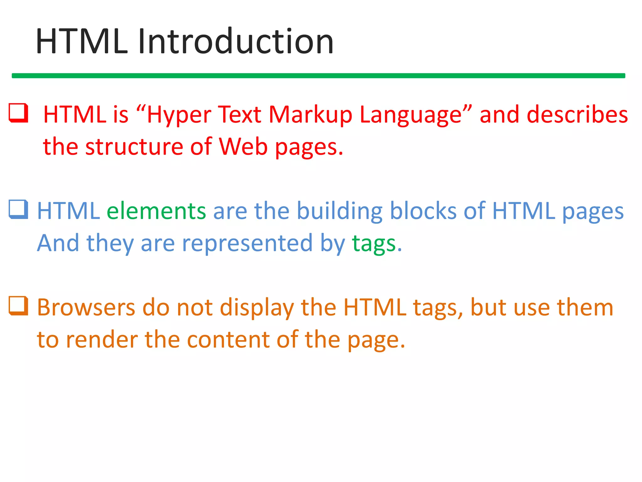 Introduction To Html Rustcode Ppt