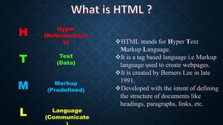 Introduction to HTML | PPT