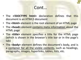 Introduction to html | PPT