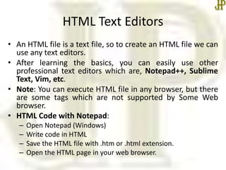 Introduction to html | PPT