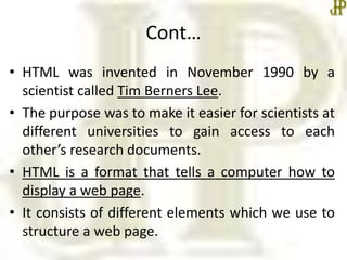 Introduction to html | PPT