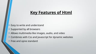 INTRODUCTION TO HTML. pptx | PPTX