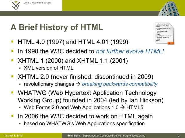 HTML5 and the Open Web Platform | PPT
