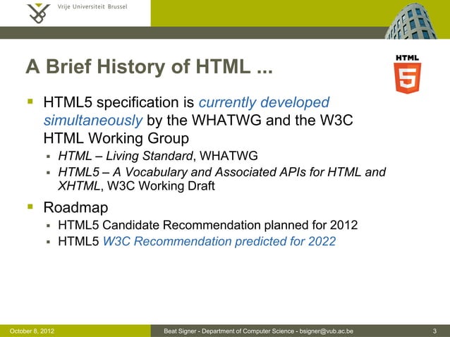 HTML5 and the Open Web Platform | PPT