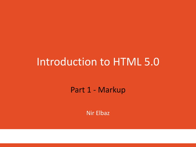 Introduction to html 5 | PDF | Web Design and HTML | Internet