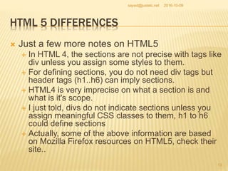 Introduction to html 5 | PPT