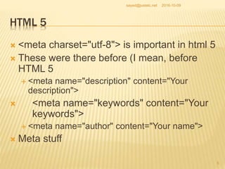 Introduction to html 5 | PPT