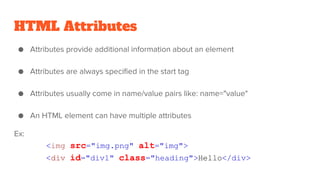 Introduction to html5 and css3 | PPTX