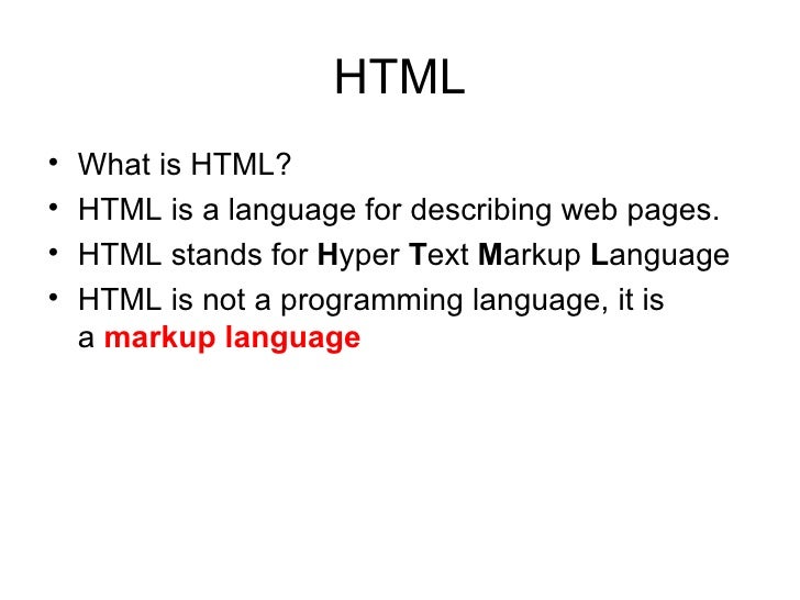 Introduction To Html