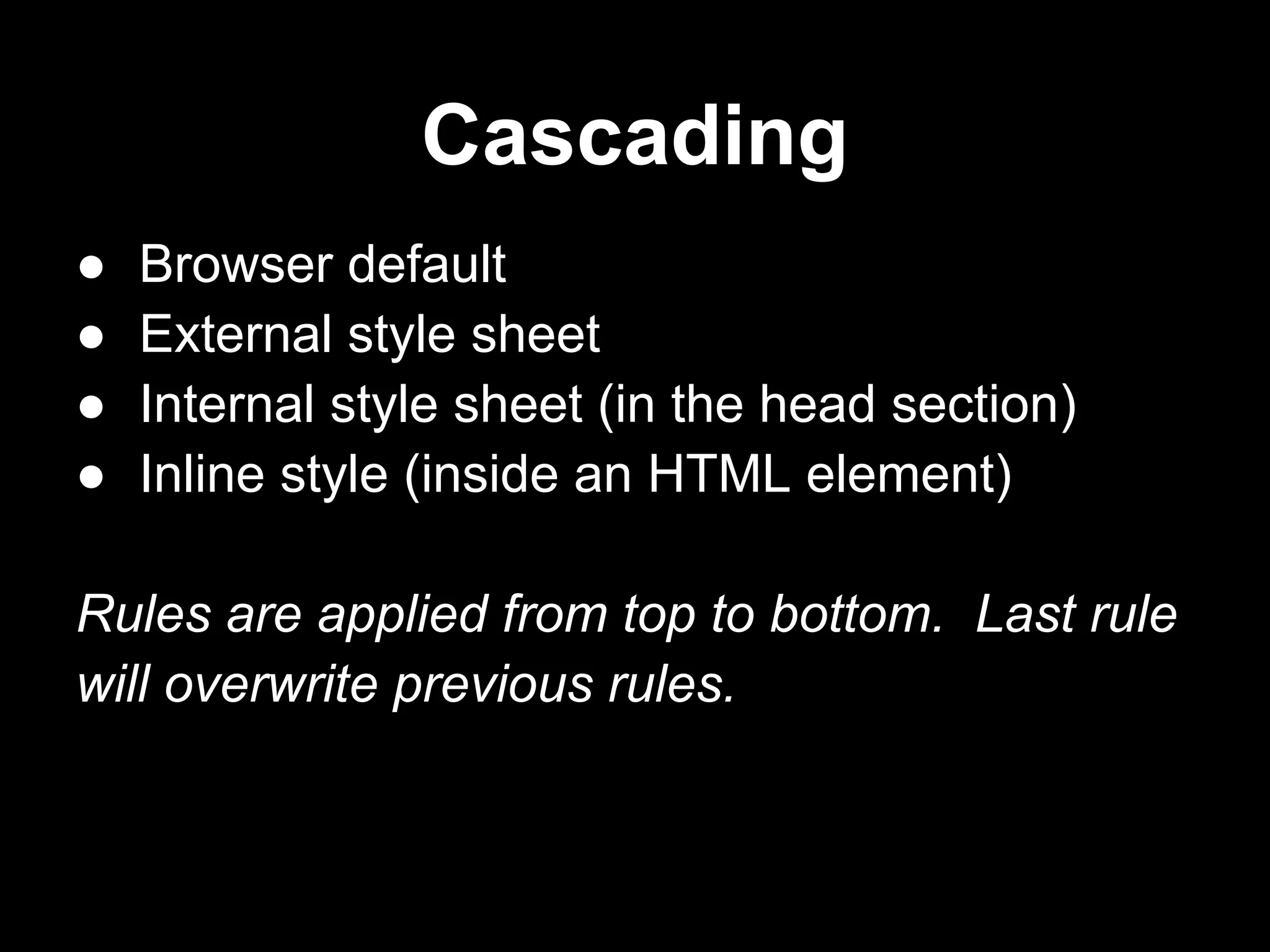 Introduction To Html And Css Ppt