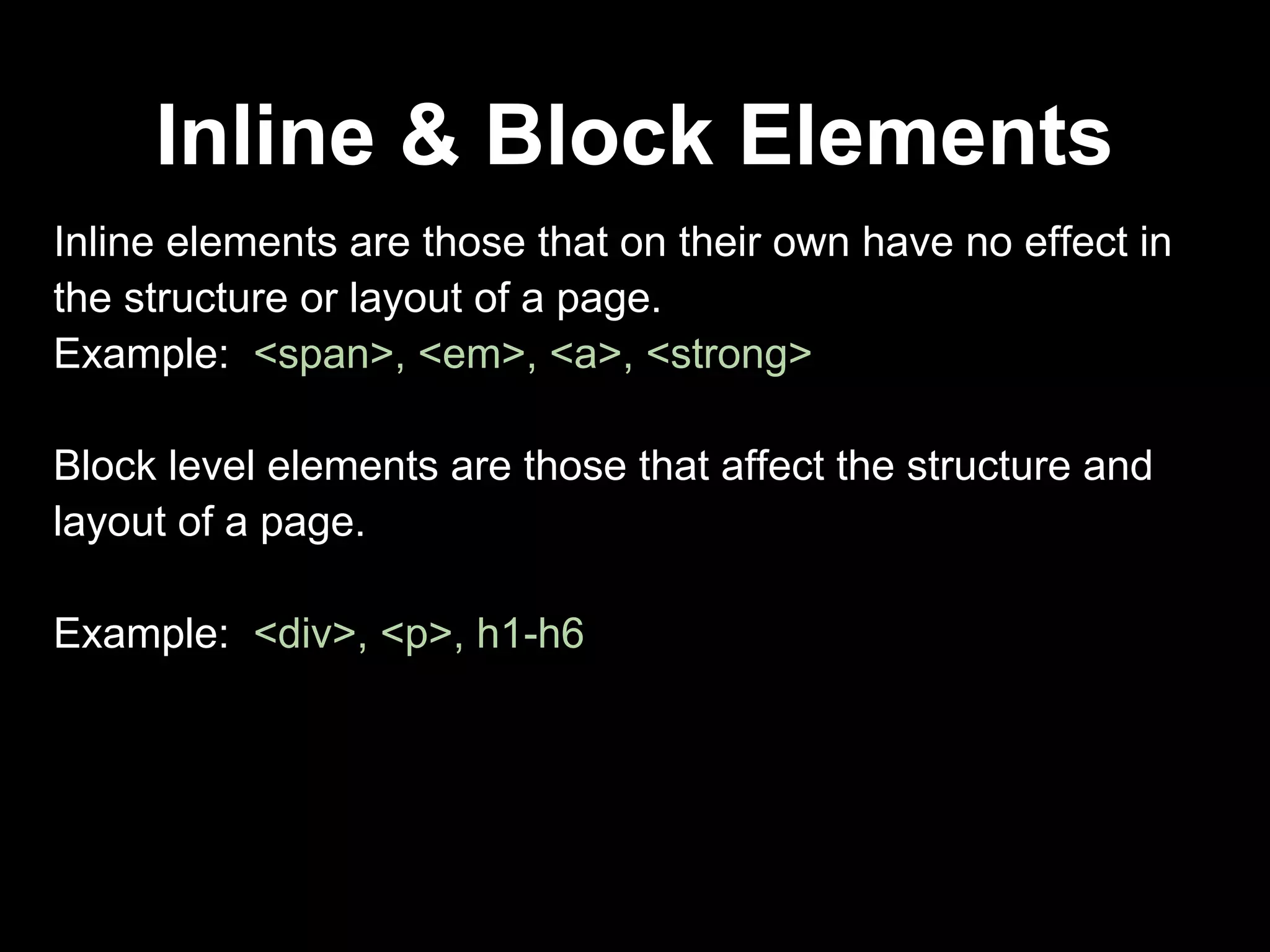 Introduction To Html And Css Ppt